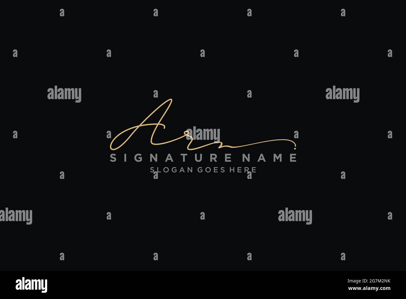 Lettre AR Signature logo Template Design élégant logo Sign symbole ...