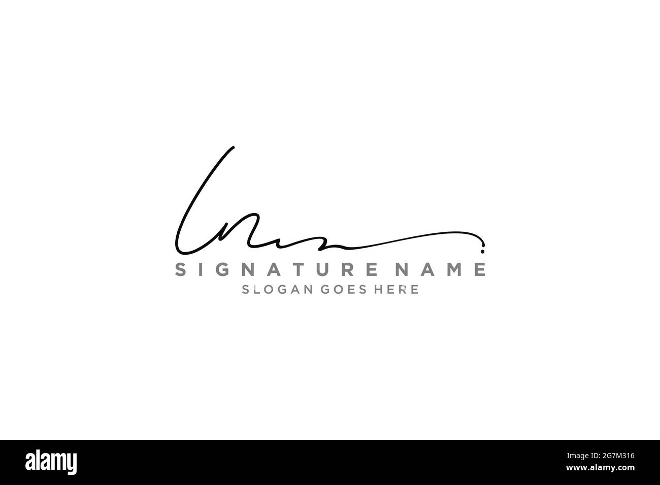 DANS la lettre Signature logo Template Design élégant logo signe ...