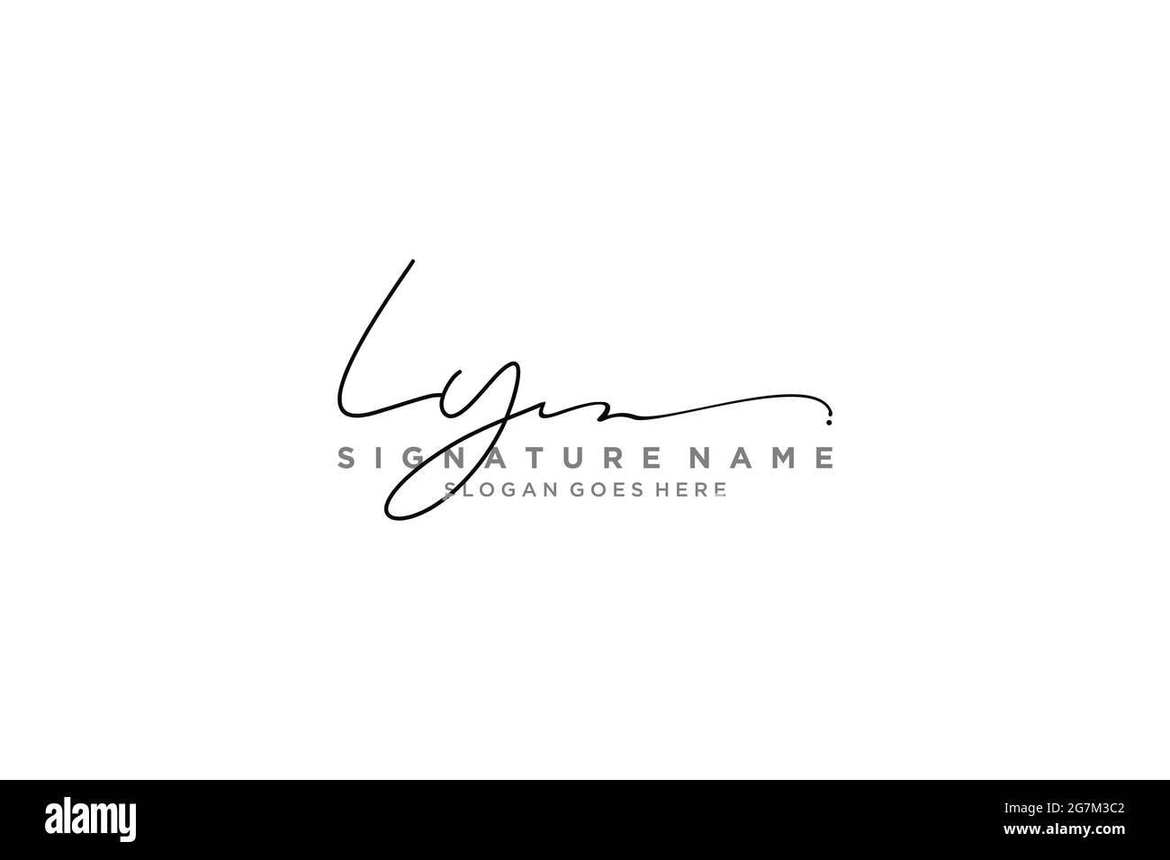Lettre LY Signature logo Template Design élégant logo Sign symbole ...
