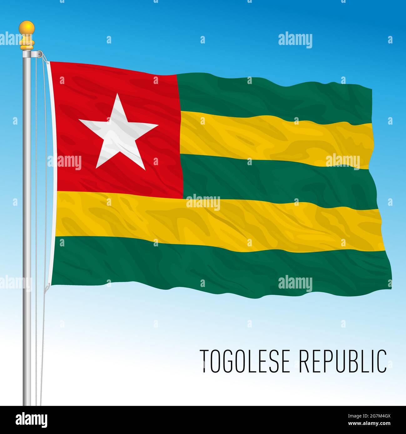 Drapeau du togo Banque d'images vectorielles - Alamy