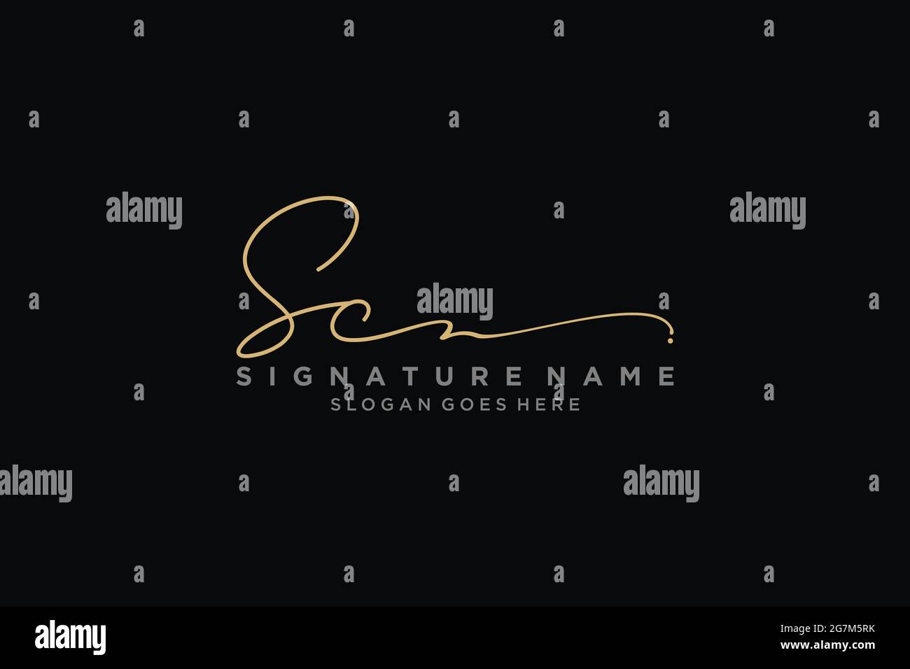 Lettre SC Signature logo Template Design élégant logo Sign symbole ...