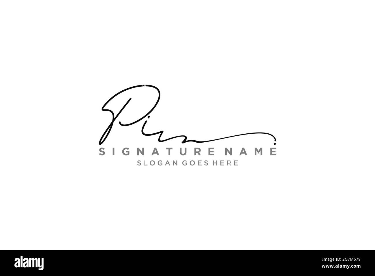 Lettre PI Signature logo Template Design élégant logo Sign symbole ...