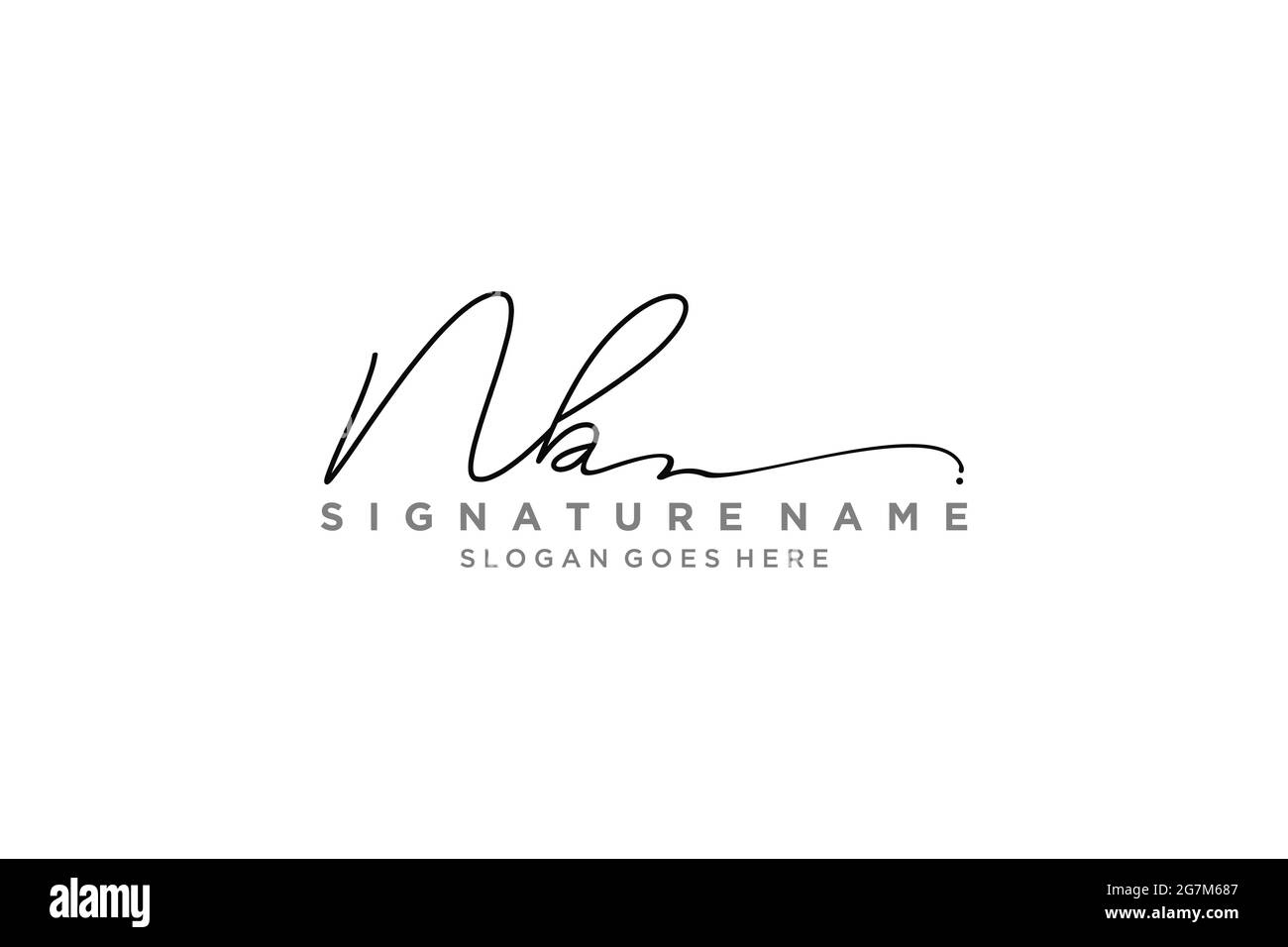 Lettre NB Signature logo Template Design élégant logo signe symbole ...
