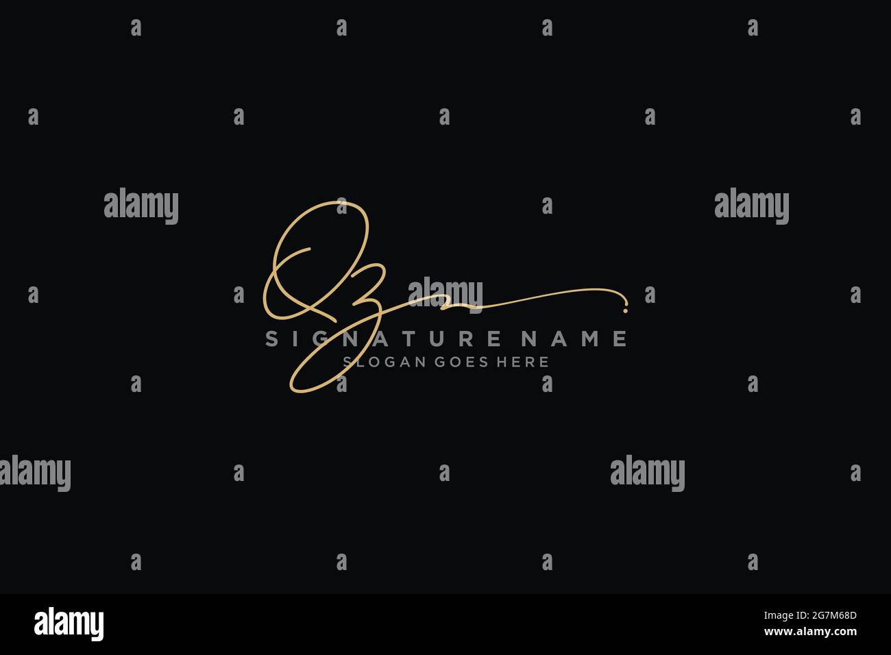 Lettre QZ Signature logo Template Design élégant logo Sign symbole ...