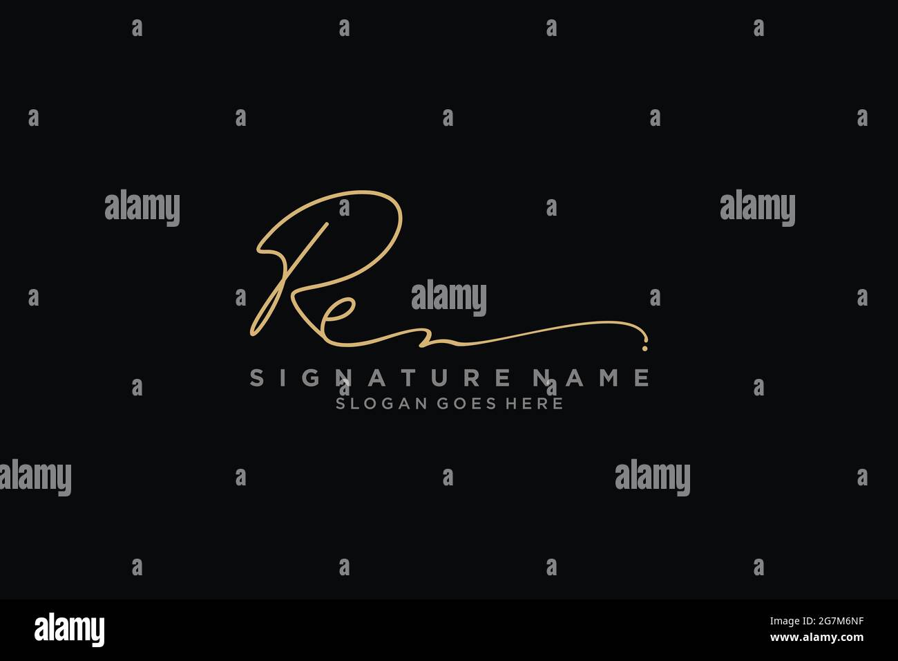 LETTRE RE Signature logo Template Design élégant logo Sign symbole ...