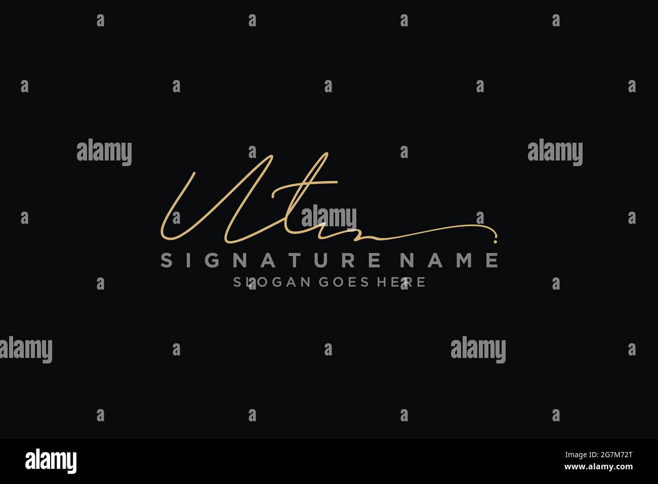 Lettre UT Signature logo Template Design élégant logo Sign symbole ...