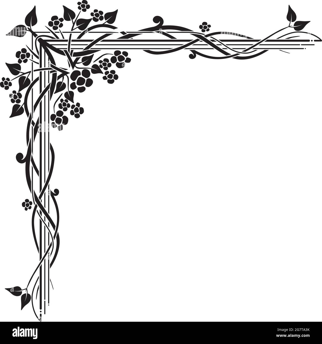 Fleurs en coin dessin Banque d'images vectorielles - Alamy