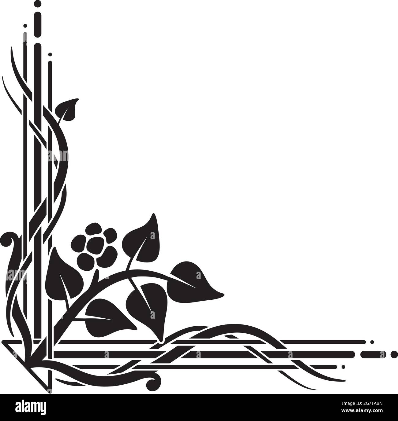 Fleurs En Coin Dessin Banque d'image et photos - Alamy