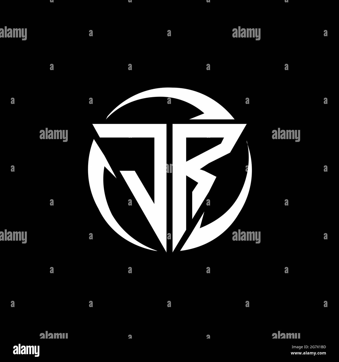 Initial jr logo vector vectors Banque de photographies et d’images à ...