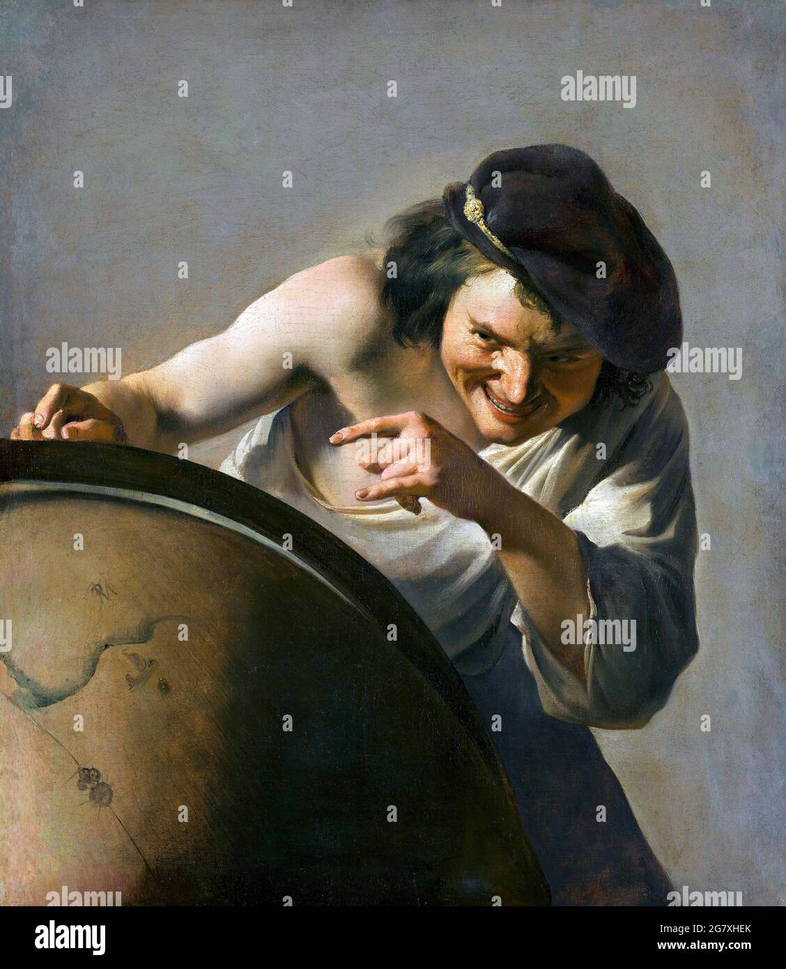 Democrite, le philosophe riant de Johannes Moreelse (c. 1603-1634 Photo ...