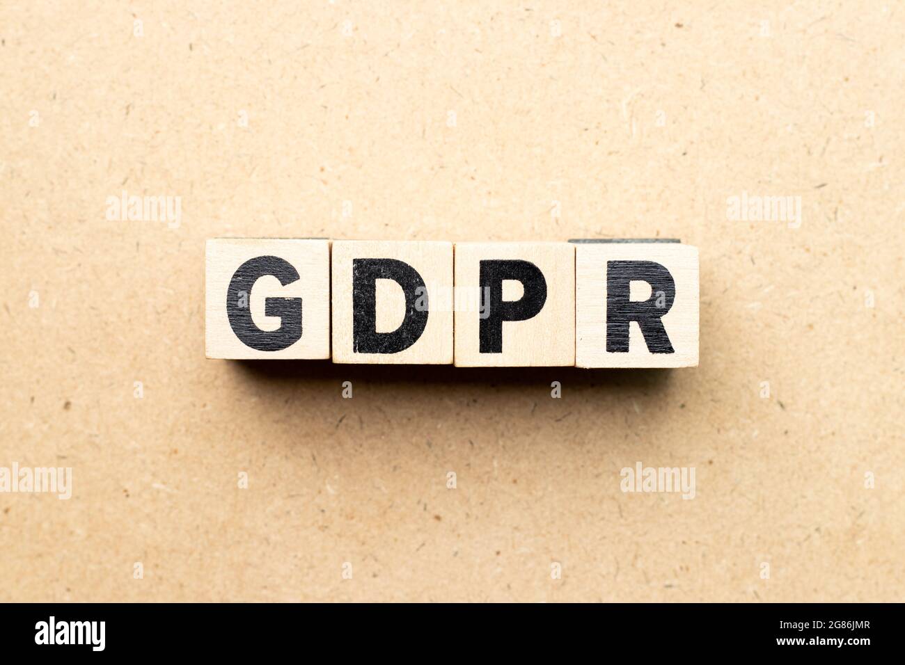 Bloc de lettres de l'alphabet dans le mot RGPD (General Data protection ...