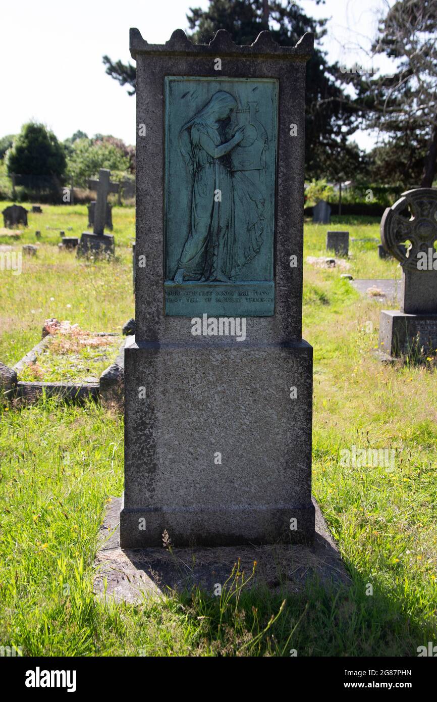 Un mémorial à Markham Buxton par son fils Alfred, un relief en bronze ...