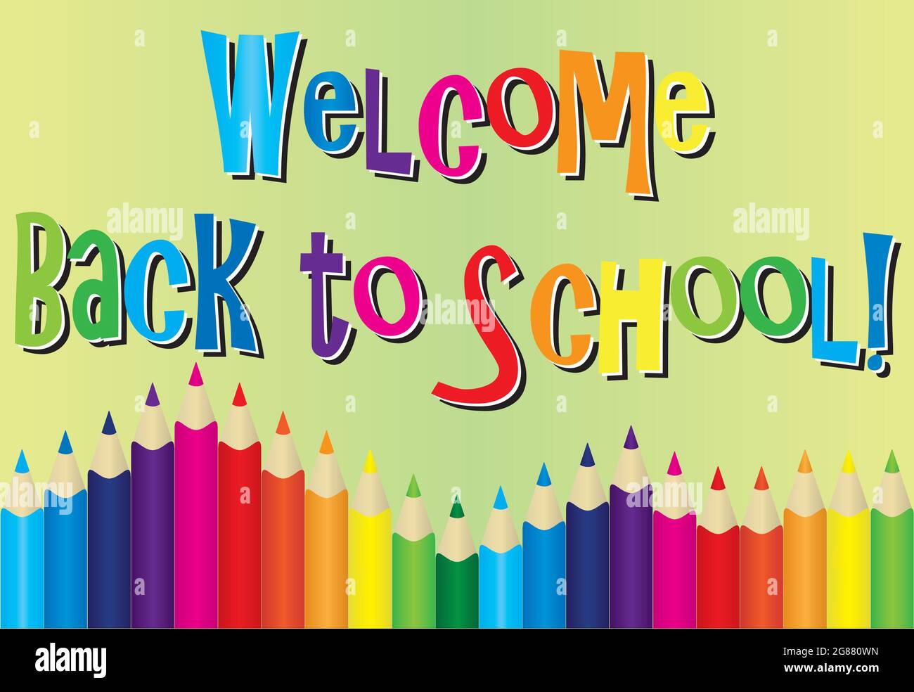 Welcome back to school Banque d'images vectorielles - Alamy