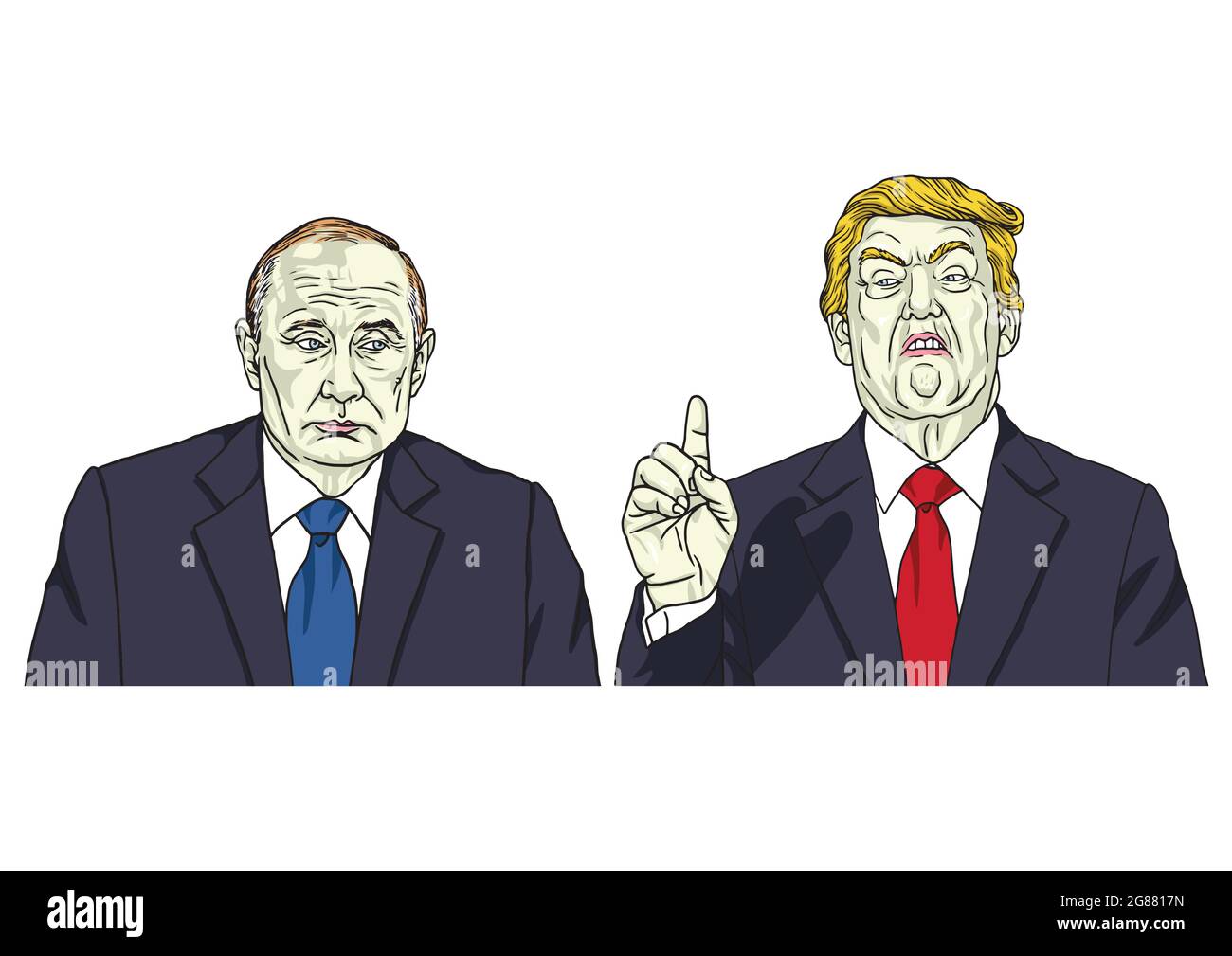 Dessin vladimir poutine Banque d'images vectorielles - Alamy