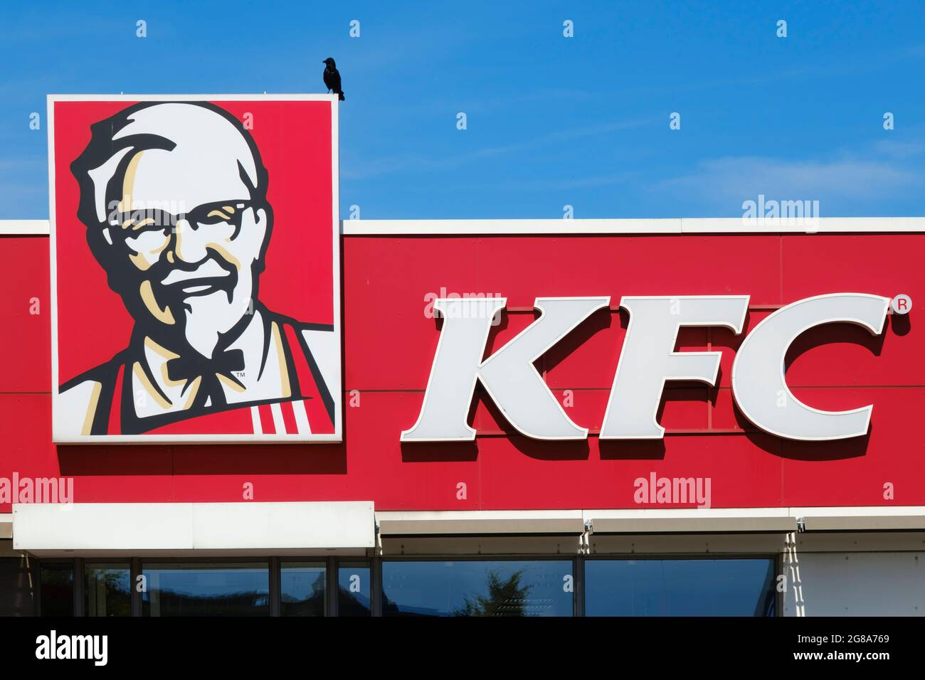 Panneau et logo KFC Kentucky Fried Chicken Fast Food, Rhénanie-du-Nord ...