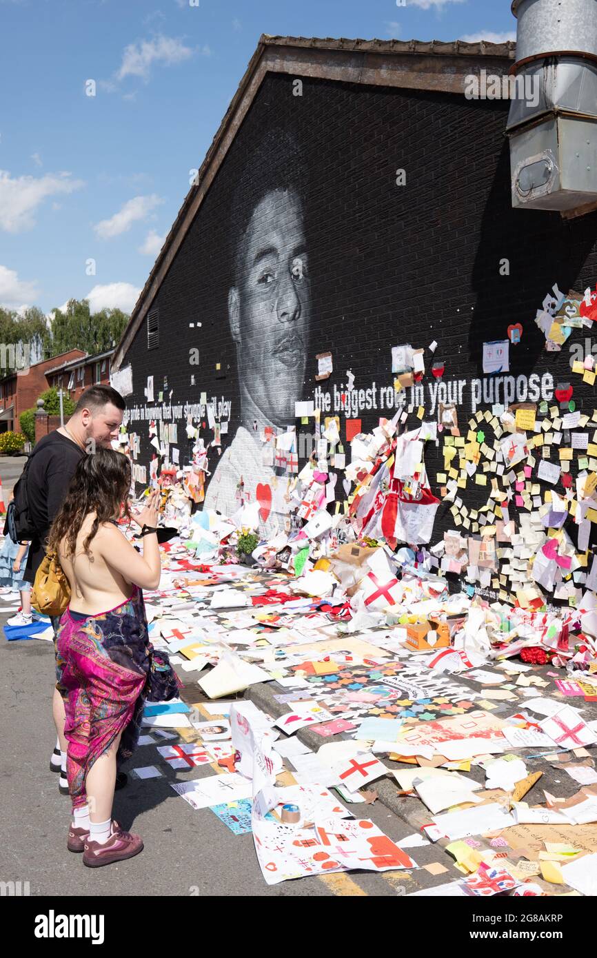 Withington, Manchester, Royaume-Uni. 18 juillet 2021. Marcus Rashford ...