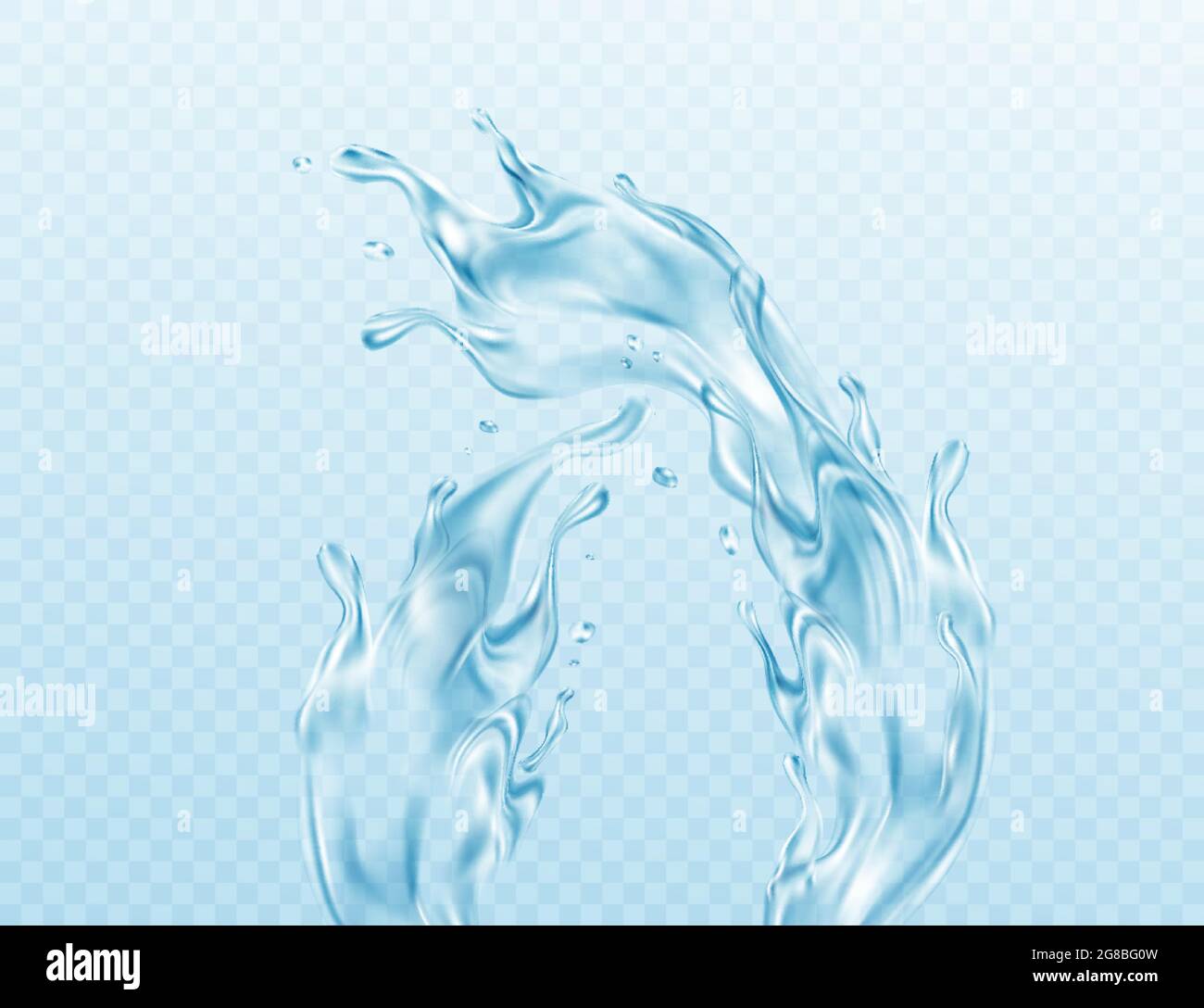Illustration réaliste projection d'eau isolée sur fond transparent ...