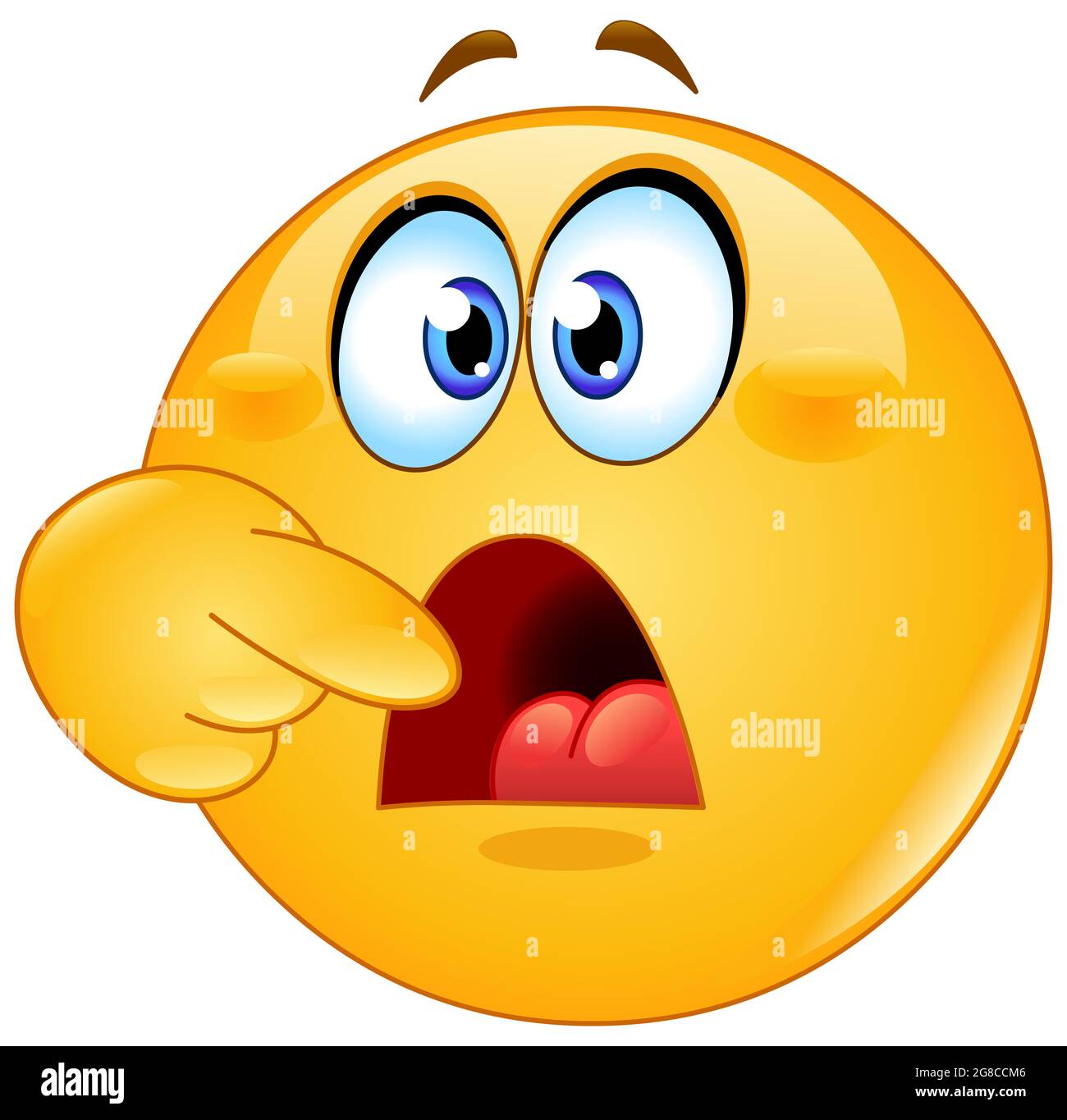 Smiley emoticon hungry Banque d'images détourées - Alamy