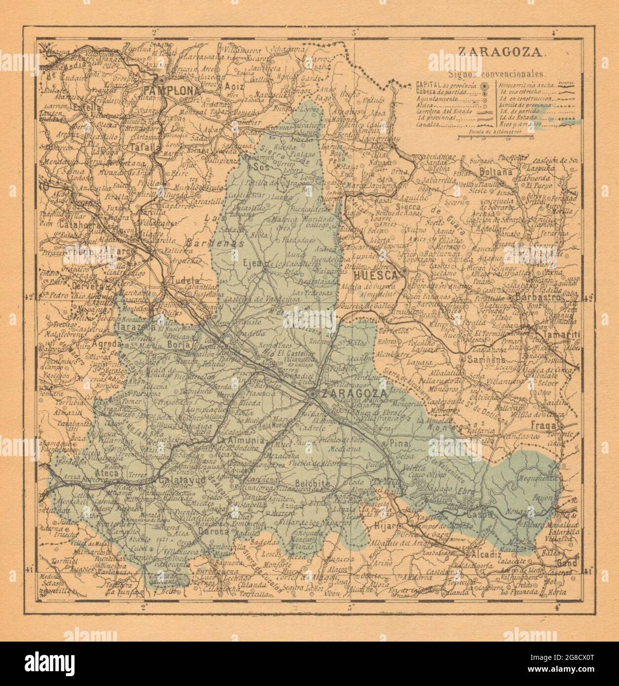 Aragon map Banque de photographies et d’images à haute résolution - Alamy