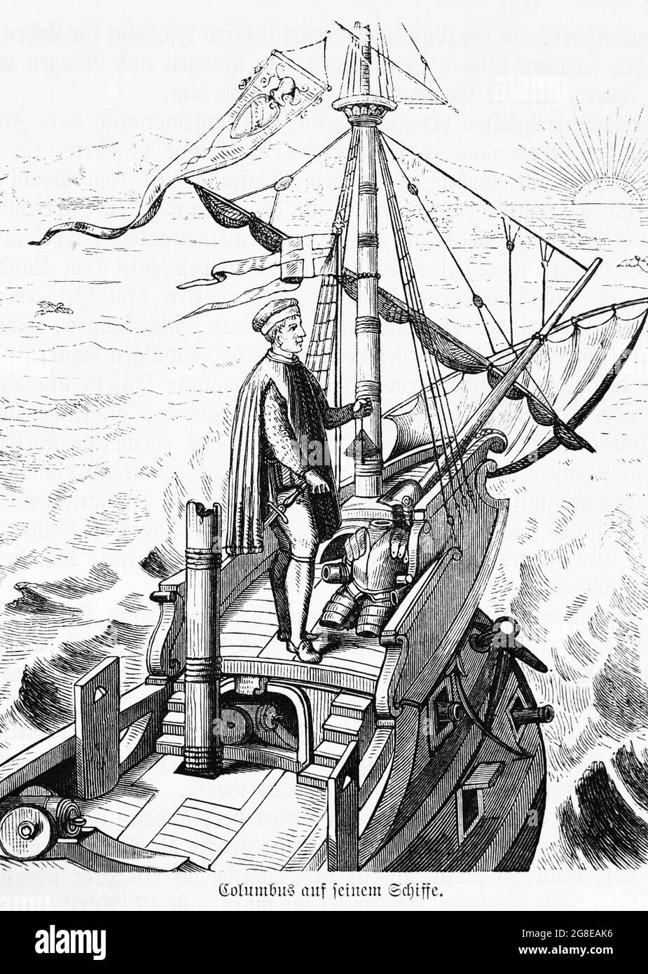 Christophe Colomb sur son bateau, découvertes historiques par bateau ...