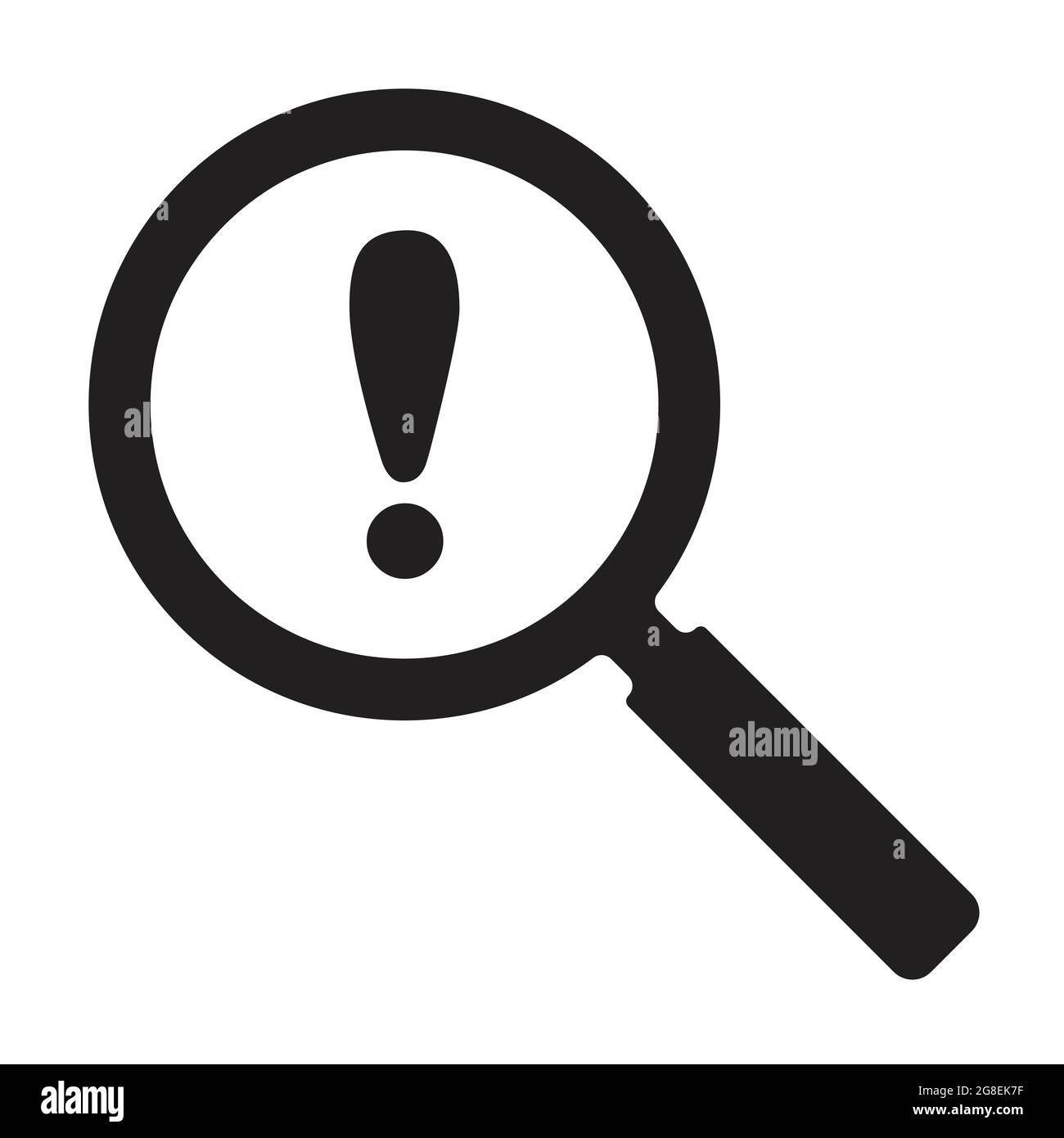 Icône d'analyse de risque commercial vecteur loupe icône et point d ...