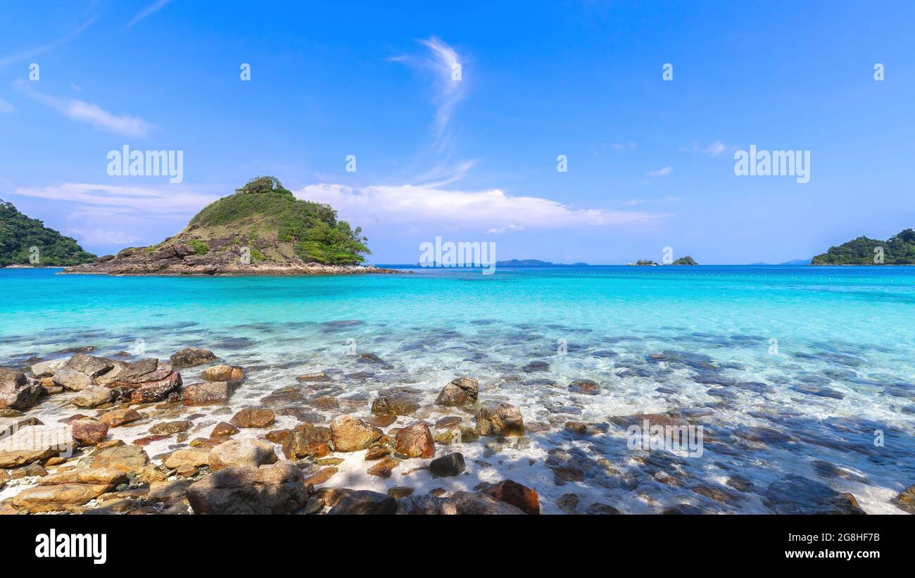 Belle vue sur la plage de Koh Chang paysage marin de la province de ...