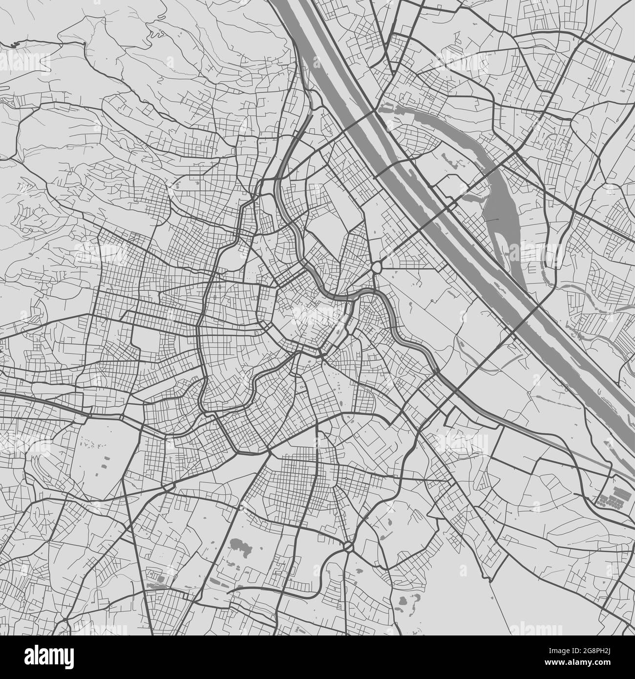 Plan de la ville de Vienne. Illustration vectorielle, affiche ...