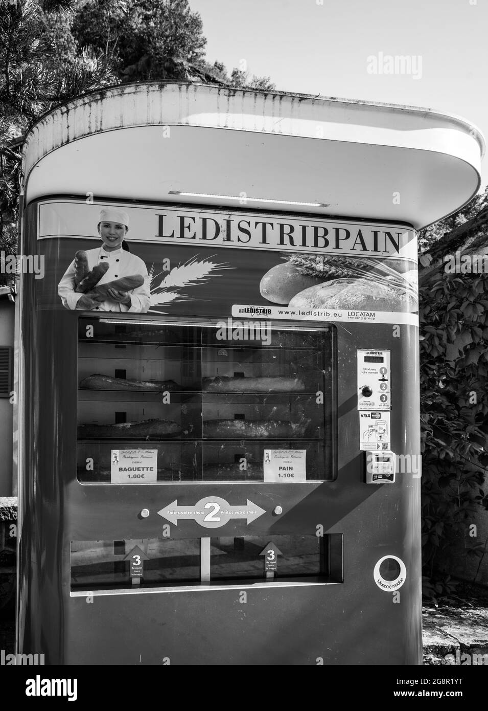 Vending machine france Banque d'images noir et blanc - Alamy
