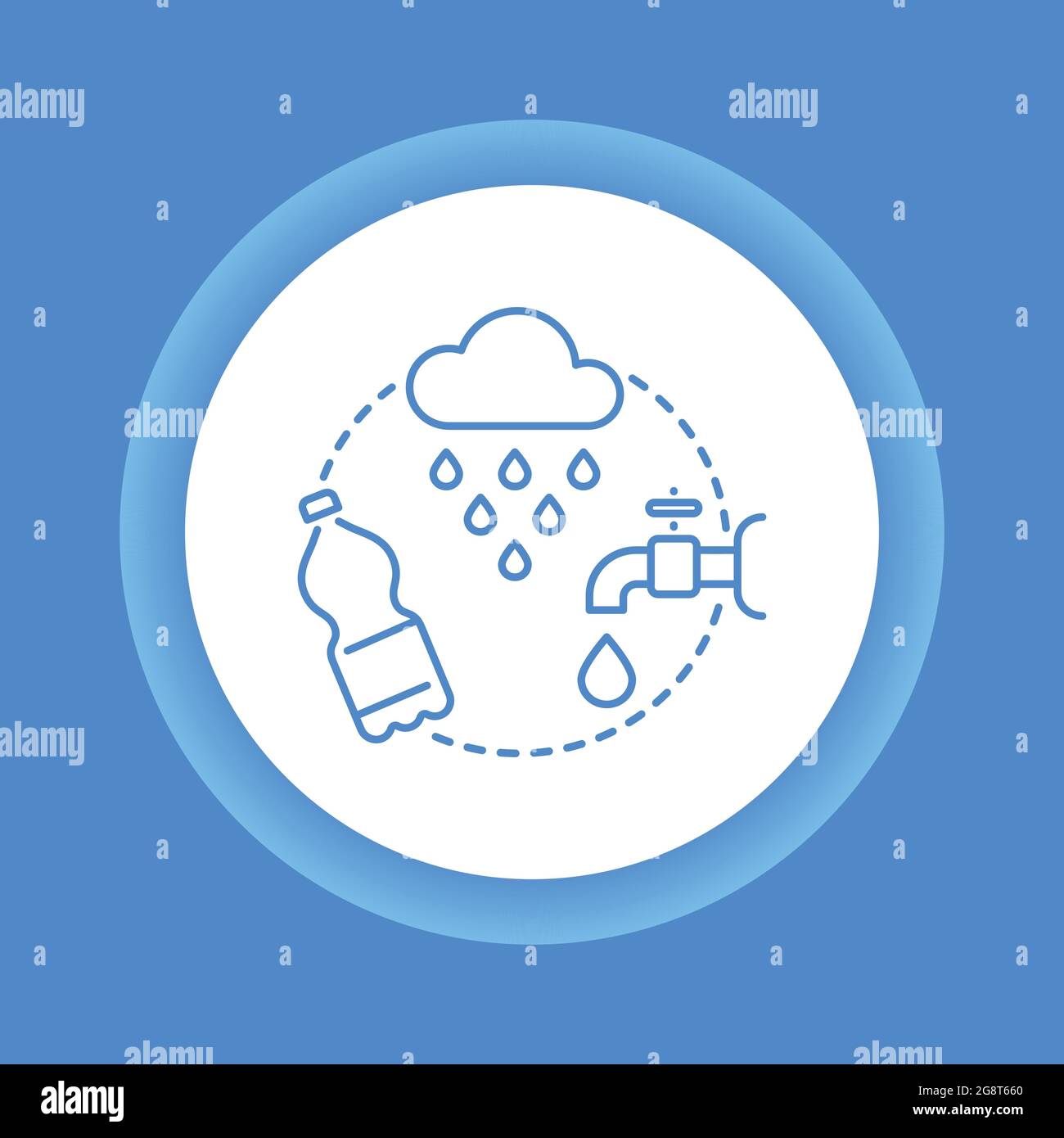 Icône du bouton couleur des ressources en eau. Symbole d'énergie verte ...