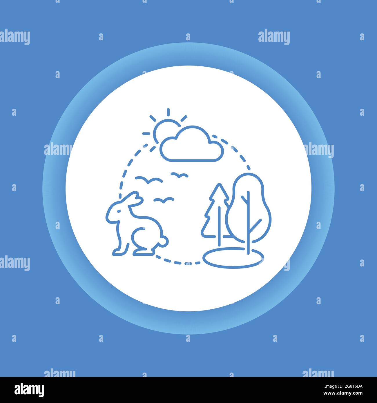 Icône de bouton de couleur d'écosystème. Biodiversité durable et ...