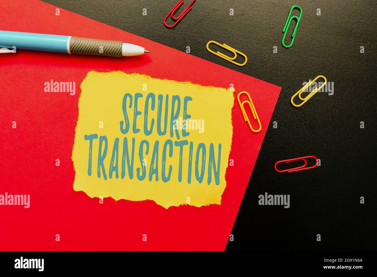 Affiche indiquant une transaction sécurisée. Idée commerciale ...