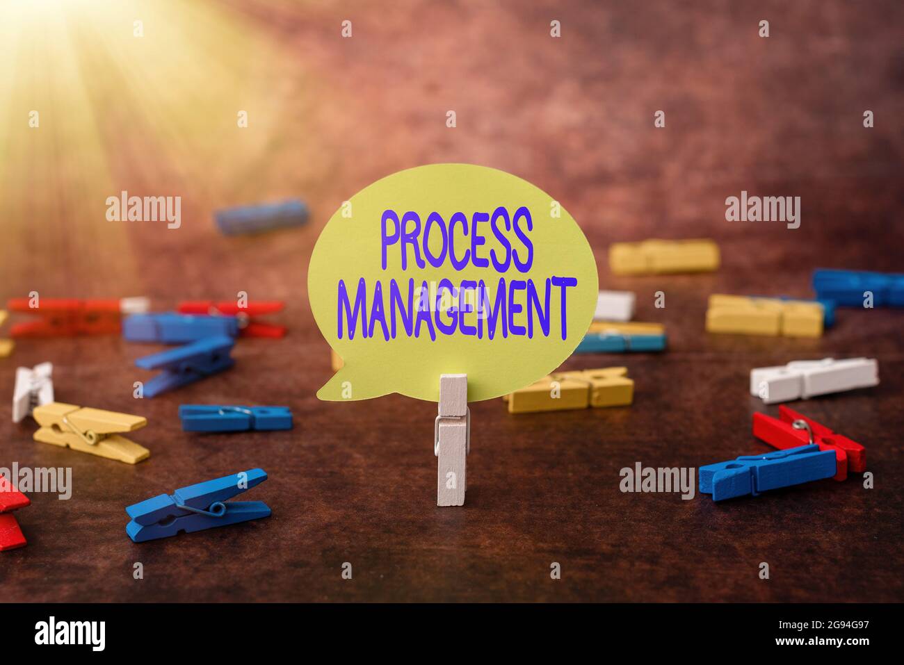 Affiche textuelle indiquant la gestion des processus. Photo ...