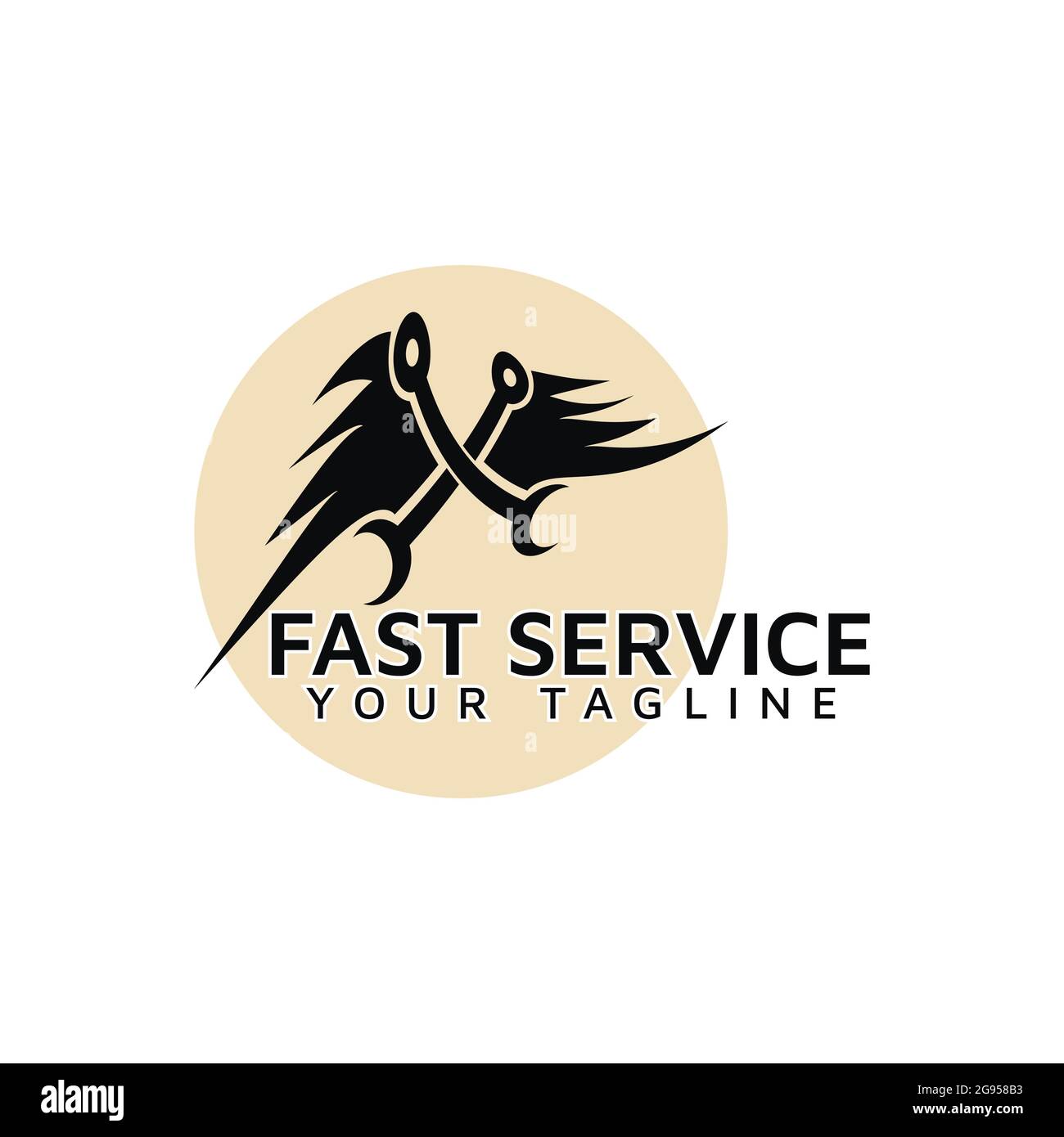 Modèle de logo de service rapide. Illustration vectorielle Image ...