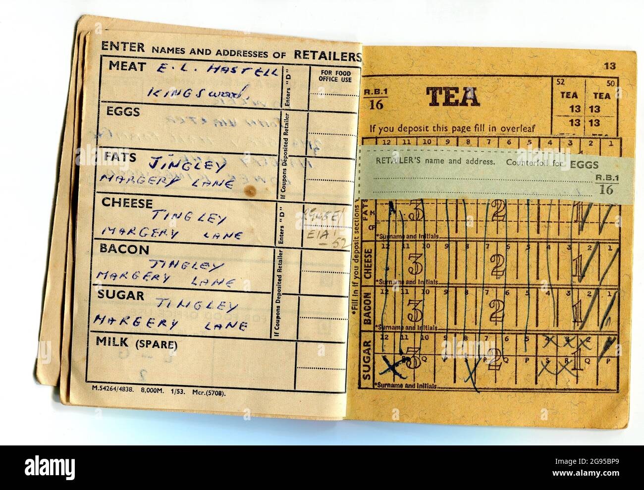 Un livret de bons de réduction pour la ration alimentaire britannique ...
