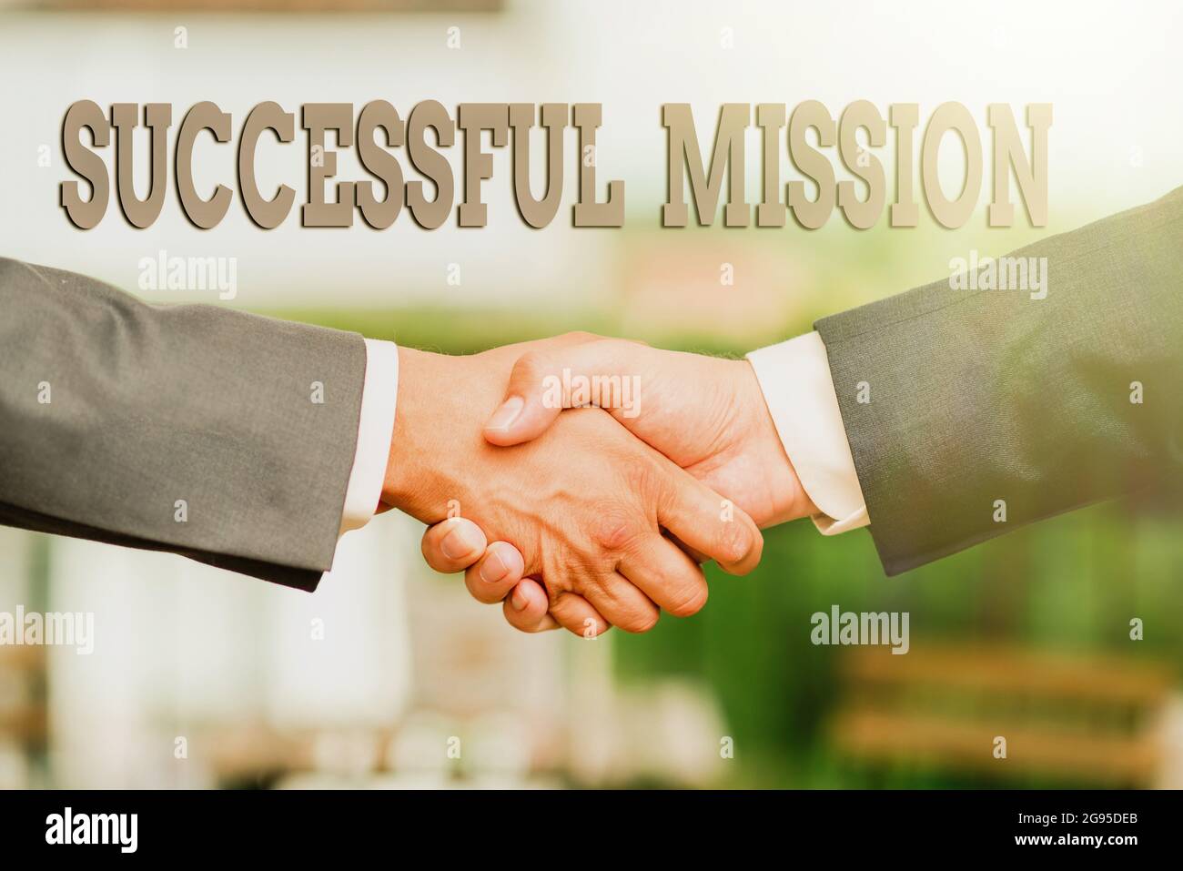 Légende conceptuelle Mission réussie. Approche commerciale réalisation ...