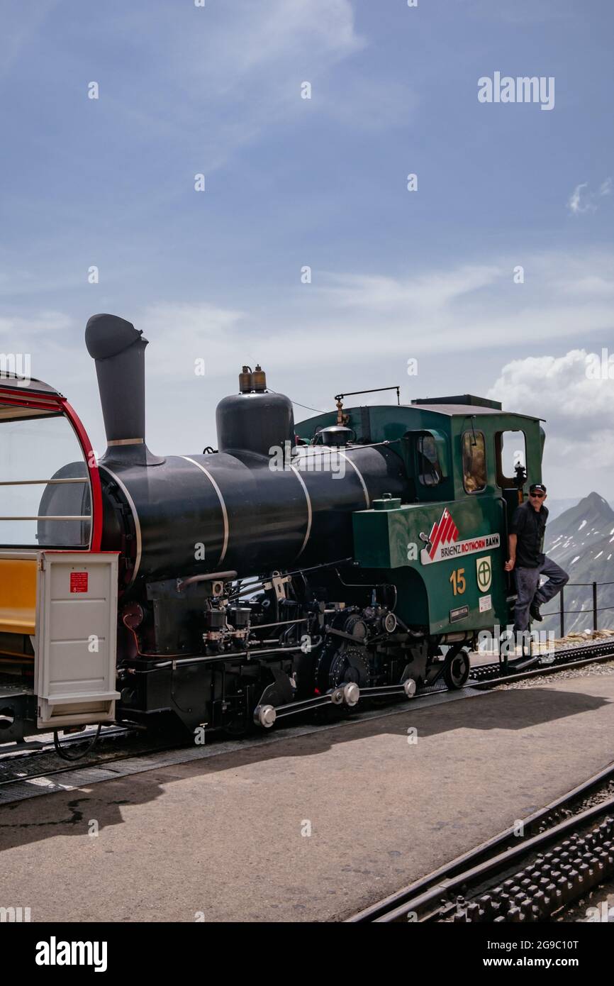 Vue depuis la station de montagne de rothorn Banque de photographies et ...