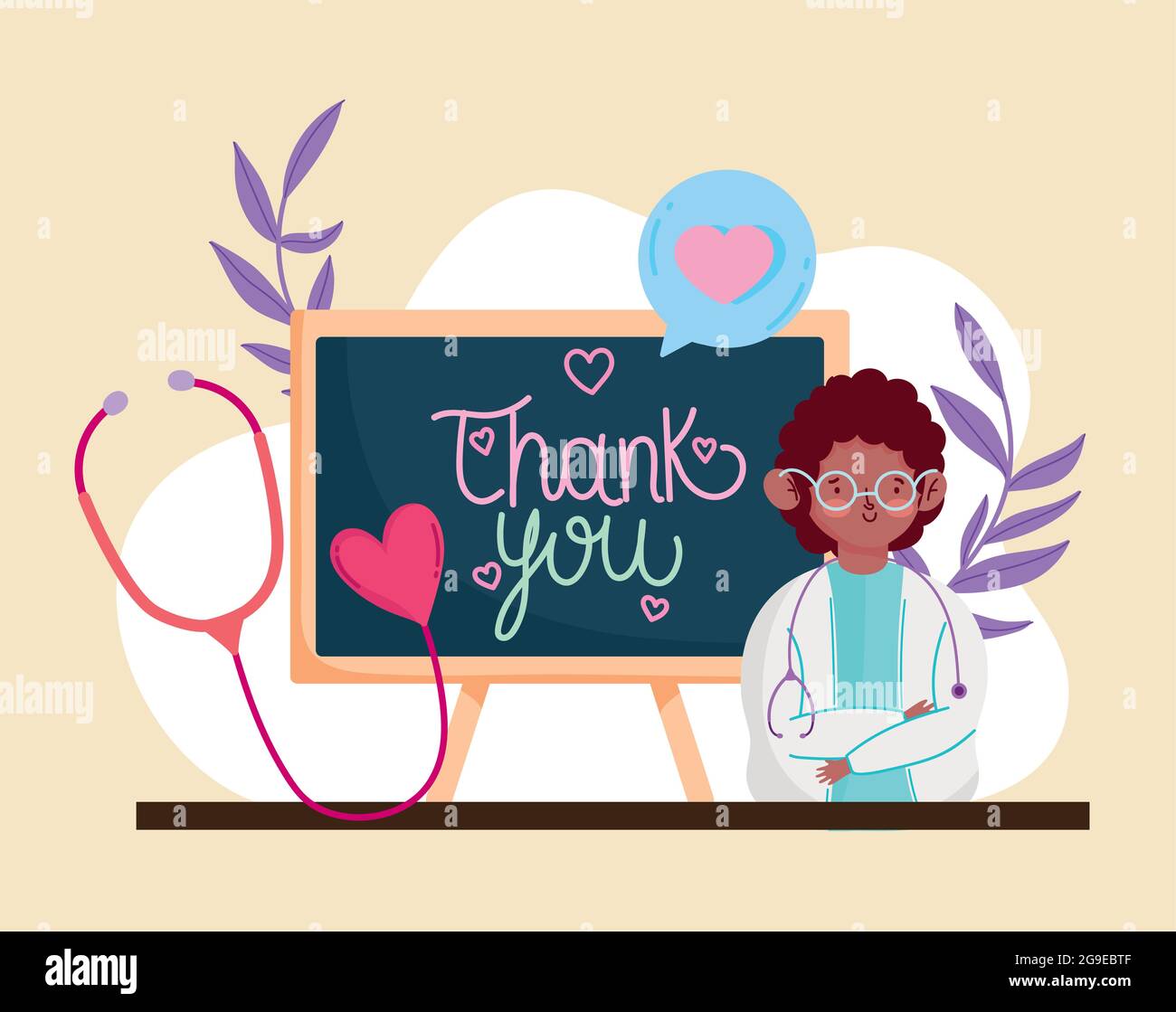 Panneau de remerciement Banque d'images vectorielles - Alamy