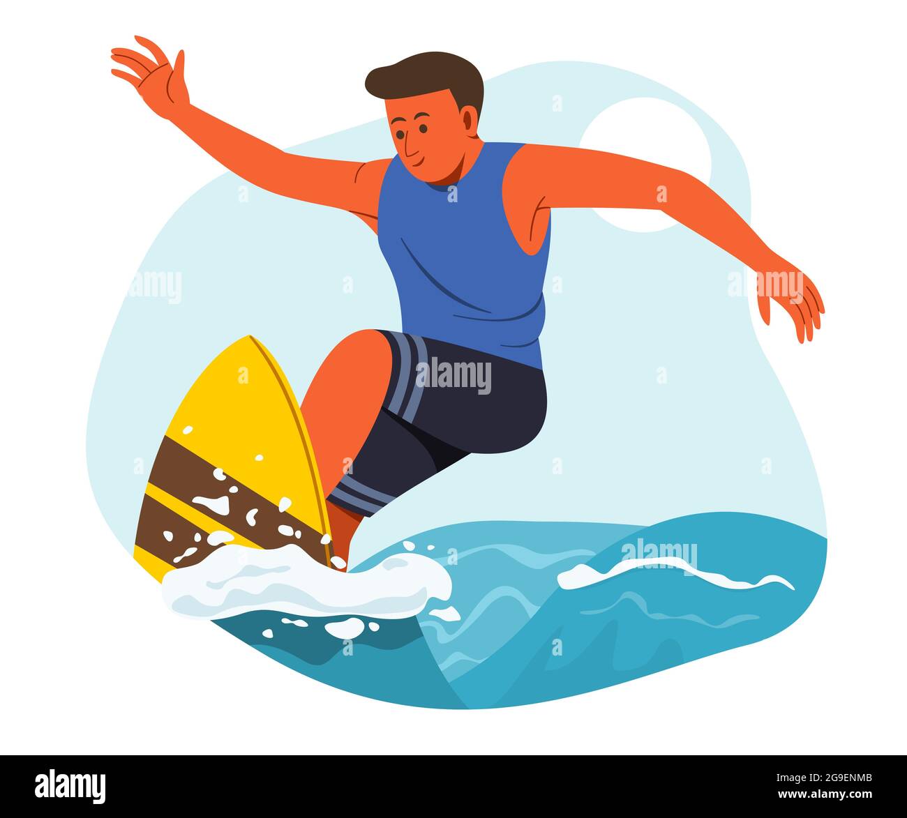 Homme avec planche de surf Banque d'images vectorielles - Page 2 - Alamy