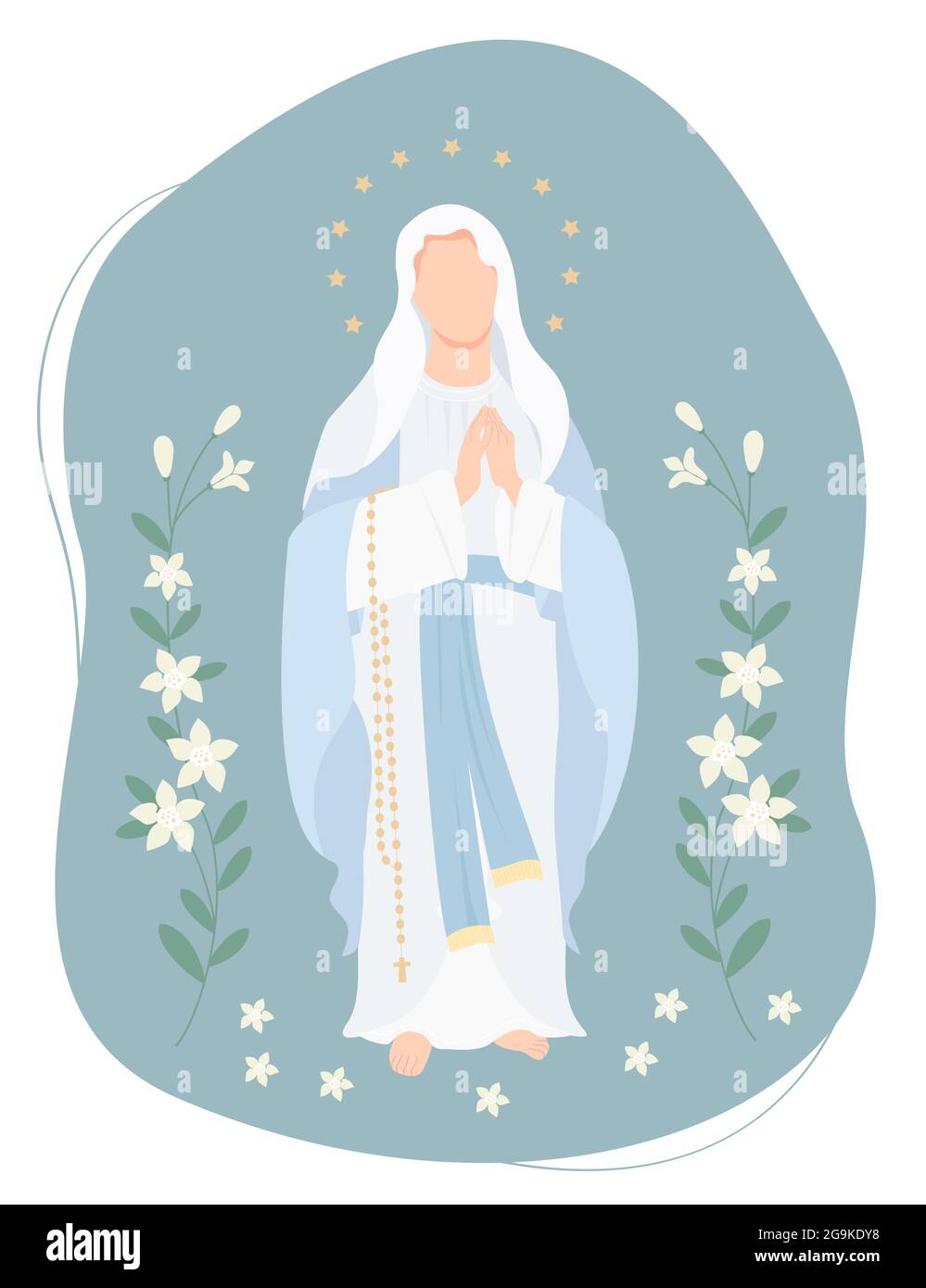 Une statue de la vierge marie Banque d'images vectorielles - Alamy