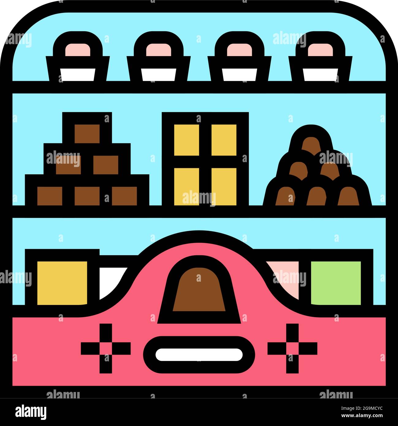 Comptoir de magasin de bonbons Banque d'images vectorielles - Alamy