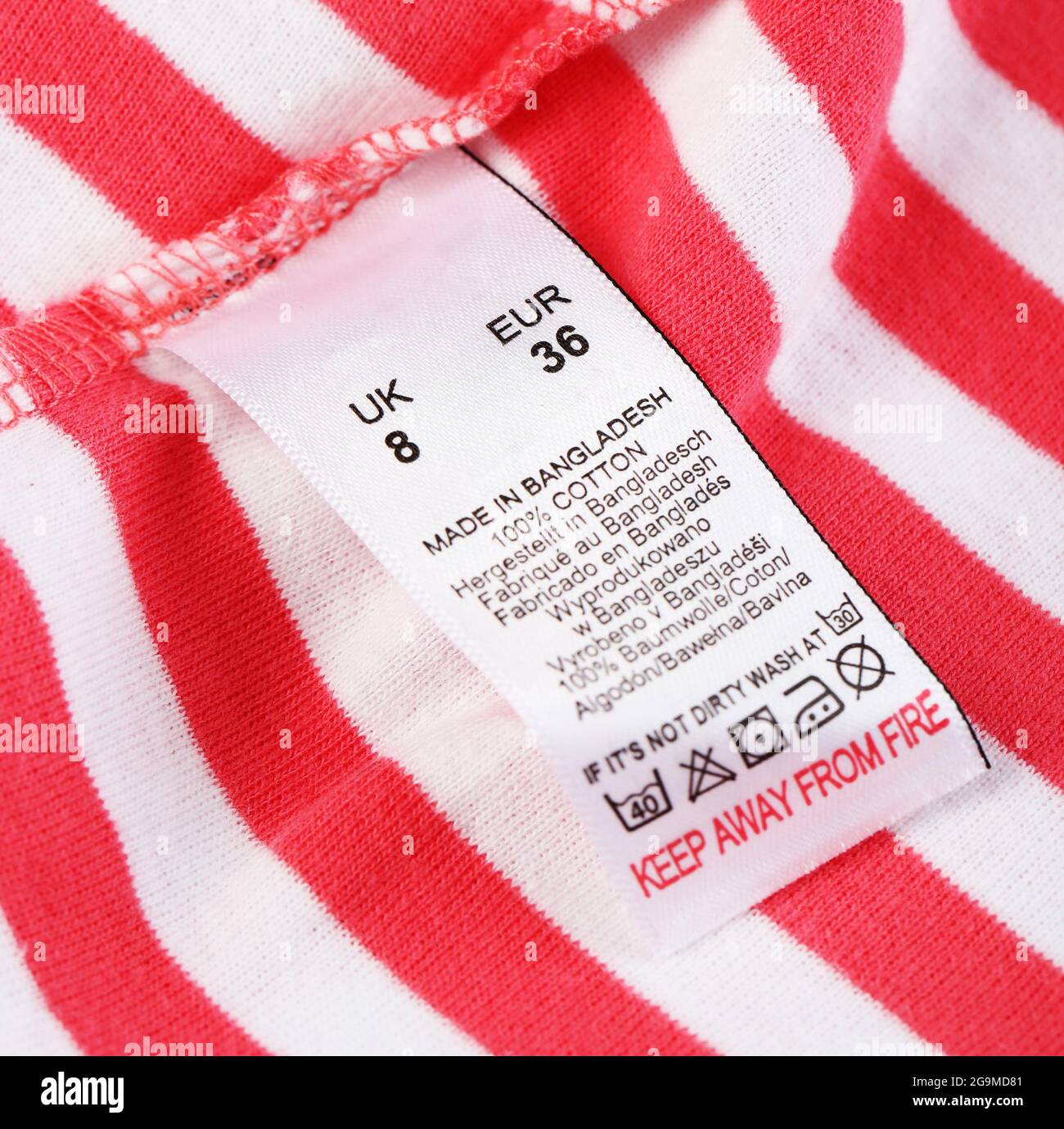 Laundry Care Label Banque d'image et photos - Alamy