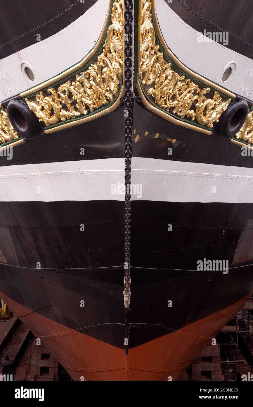 Navire scolaire Amerigo Vespucci, chantier naval de la Marine italienne ...