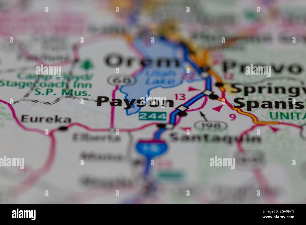 Payson utah sur une carte Banque de photographies et d’images à haute ...