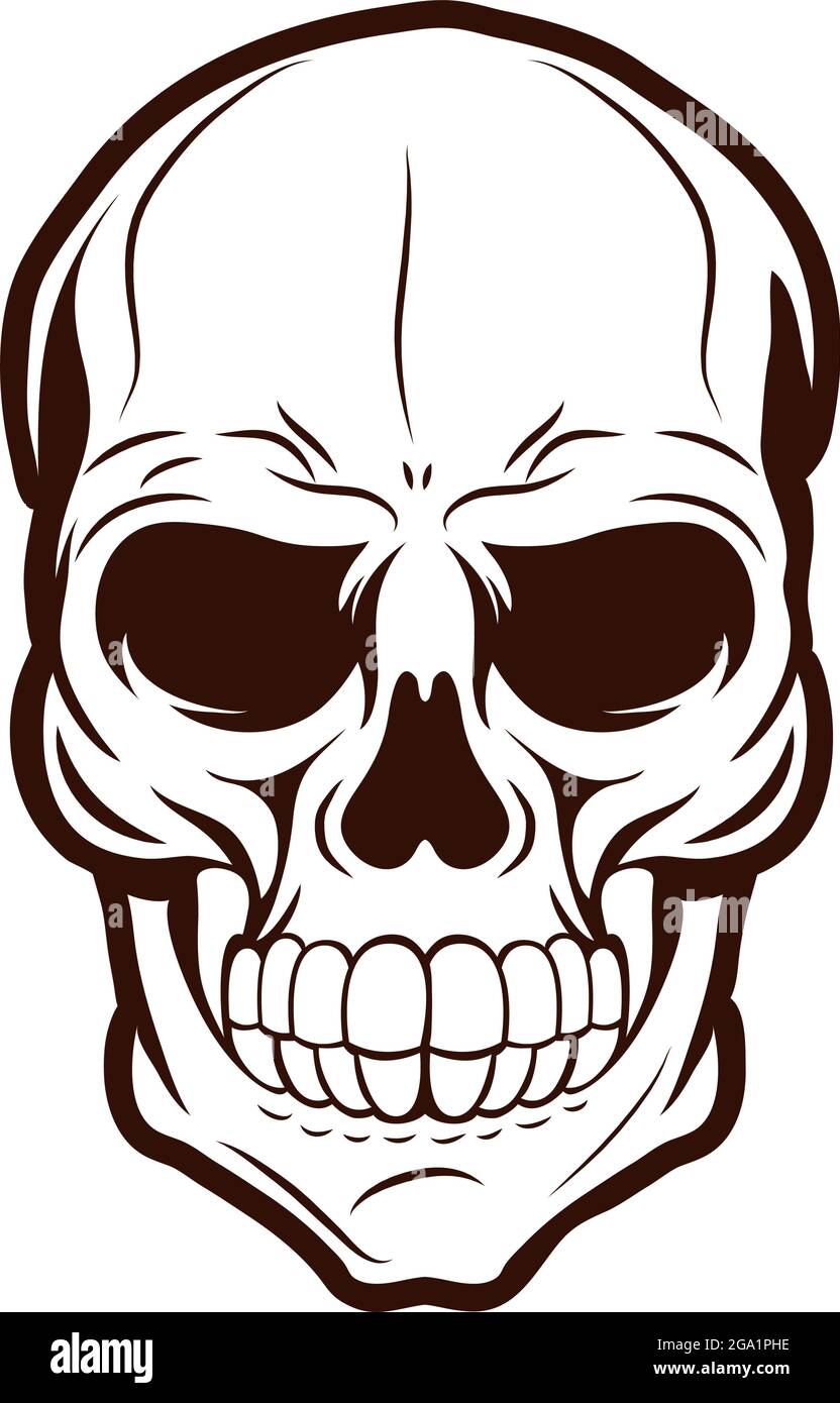 tête de crâne de mort et d'horreur Image Vectorielle Stock - Alamy