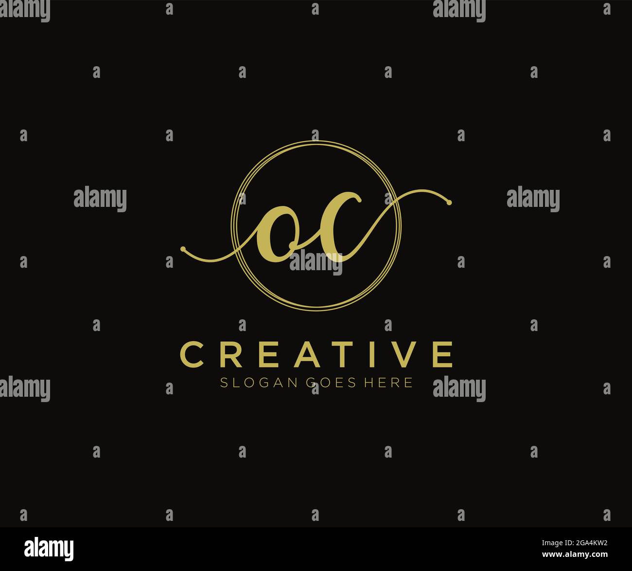 Logo de la lettre oc Banque d'images vectorielles - Alamy