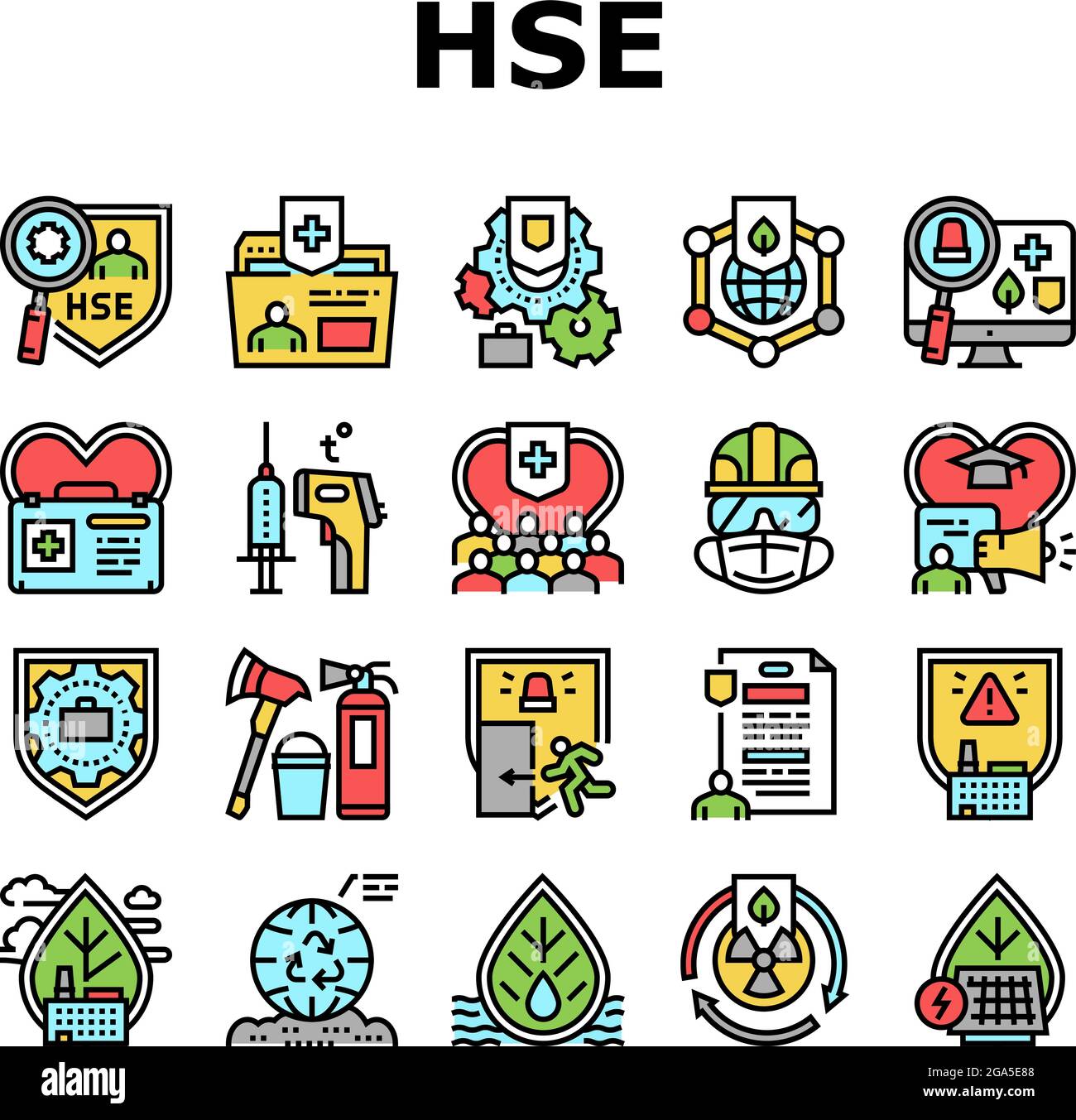 Safety sign hse Banque d'images vectorielles - Alamy