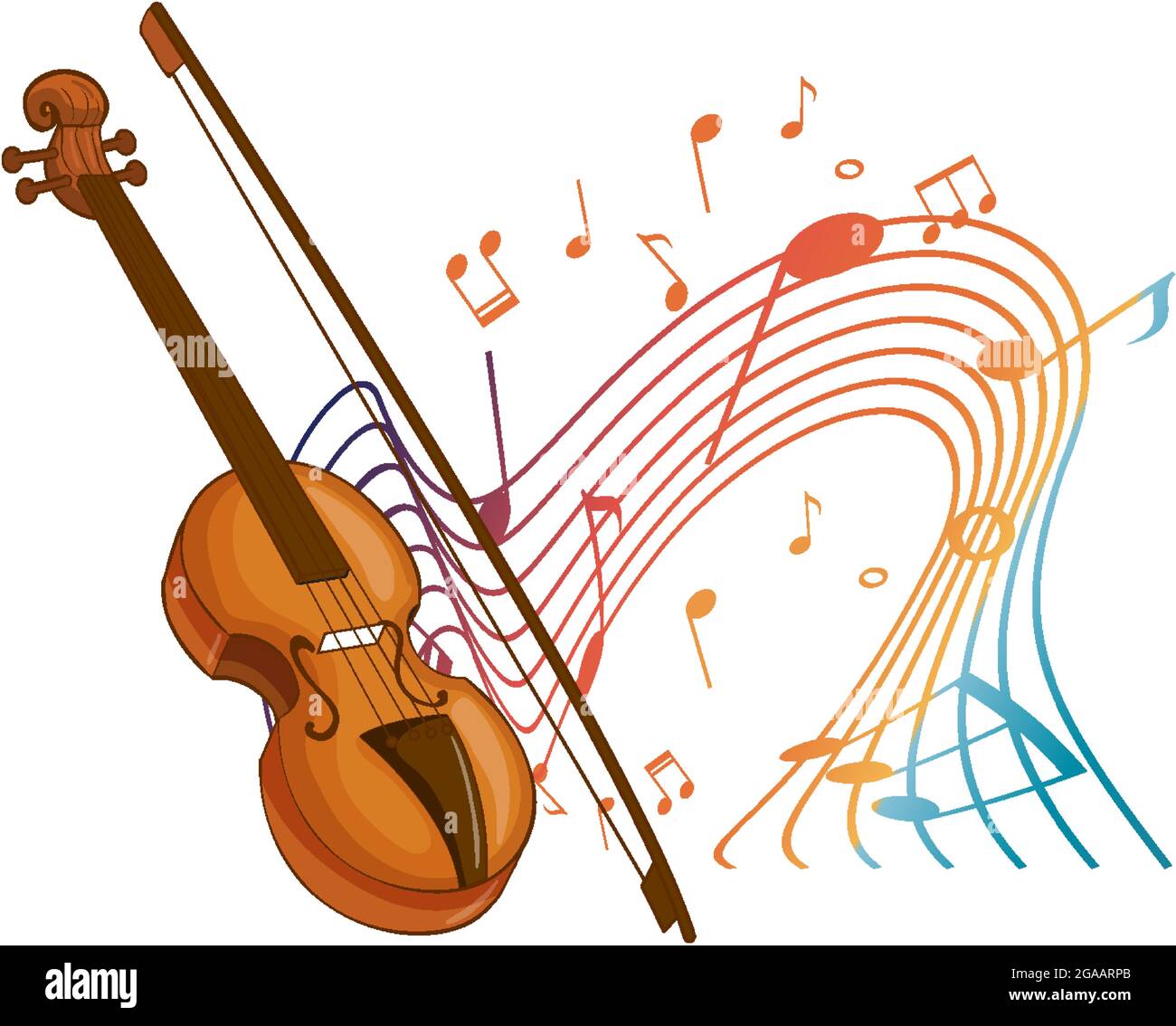 Instrument de musique classique au violon avec illustration des ...