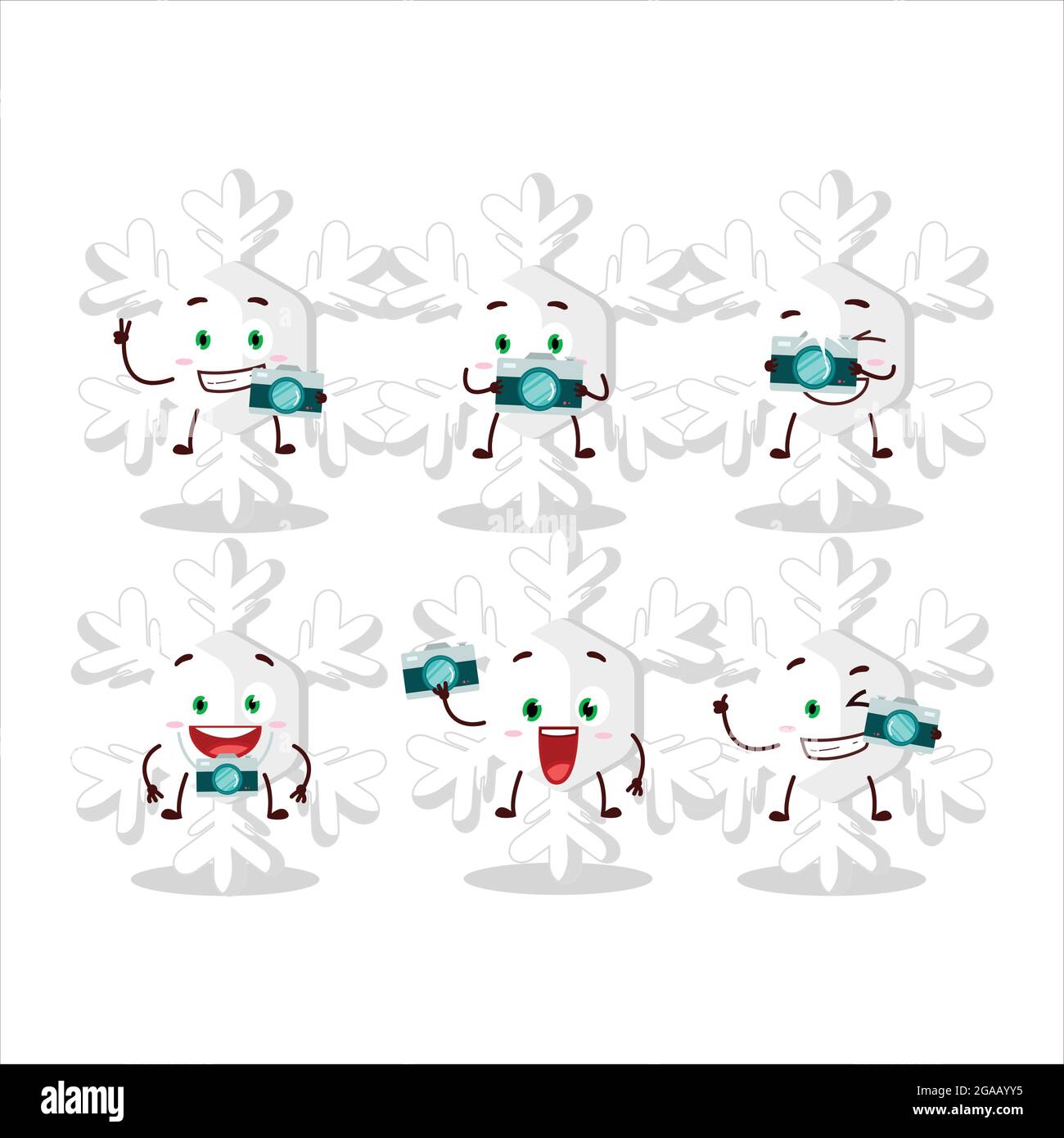 Émoticône de profession de photographe avec personnage de dessin animé ...