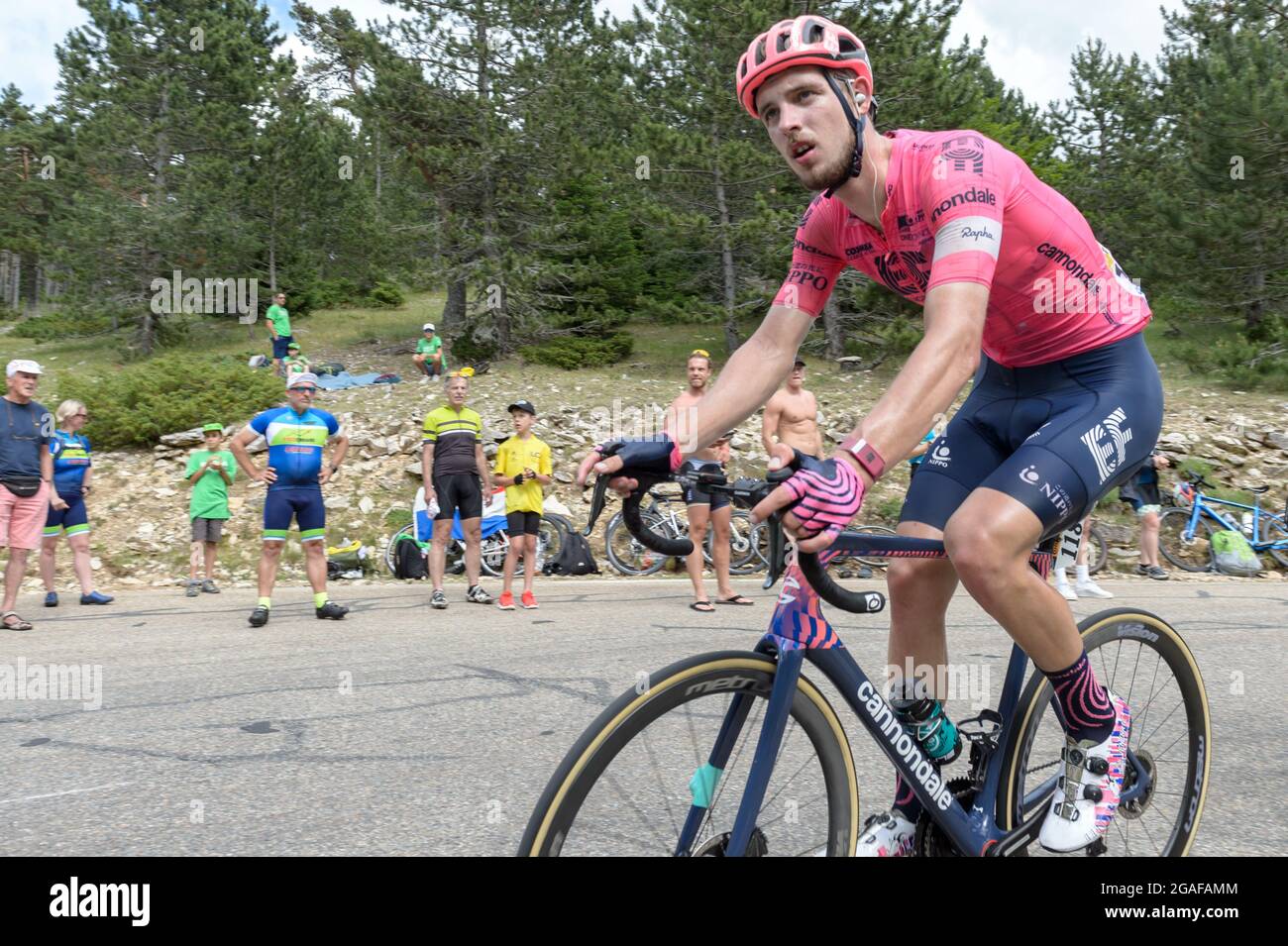 Jonas Rutsch (équipe EF Nippo) en action pendant la 11e étape du Tour ...