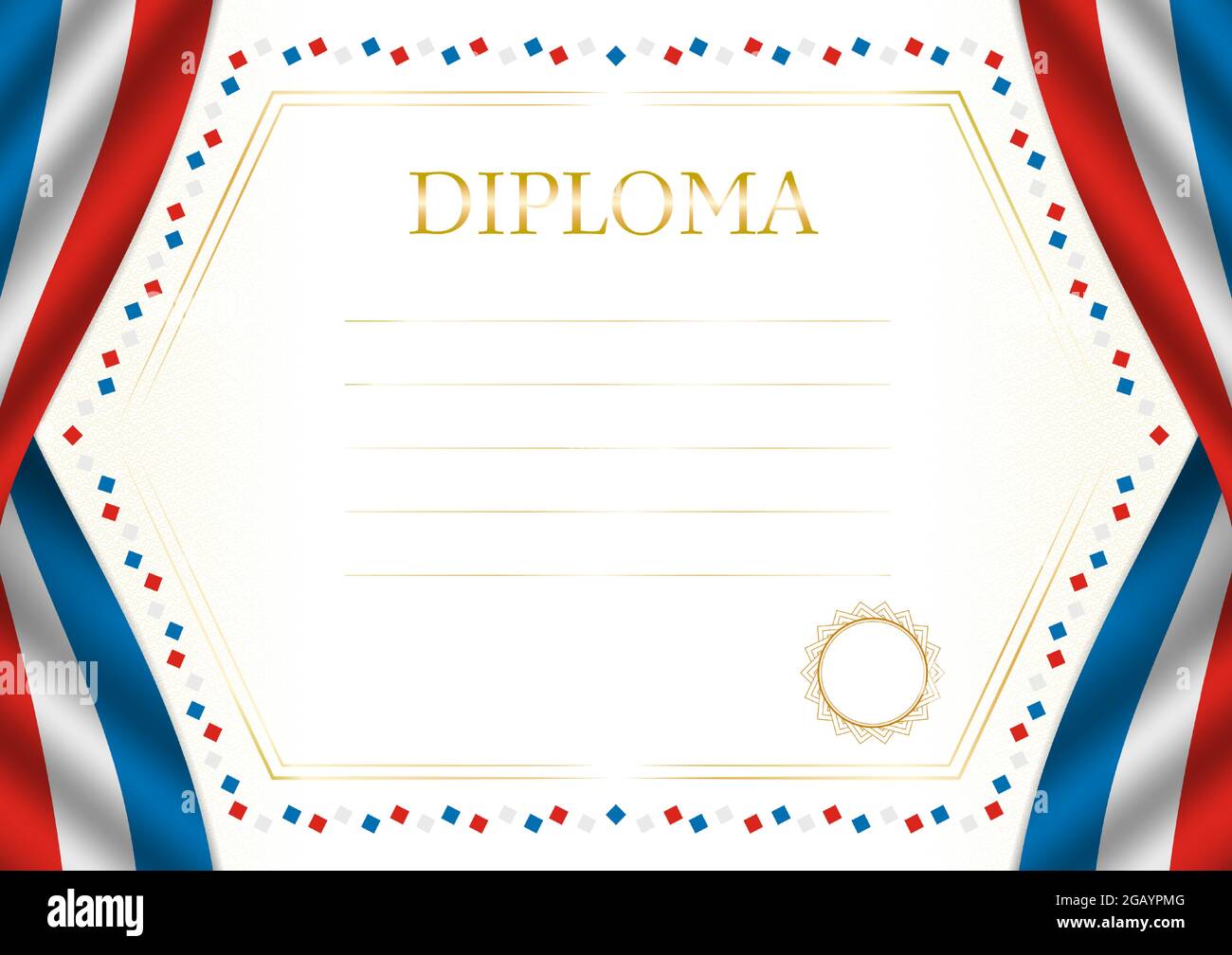 Cadre horizontal et bordure avec drapeau de Crimée, éléments modèles ...